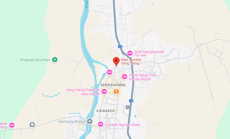 Vang Vieng Map